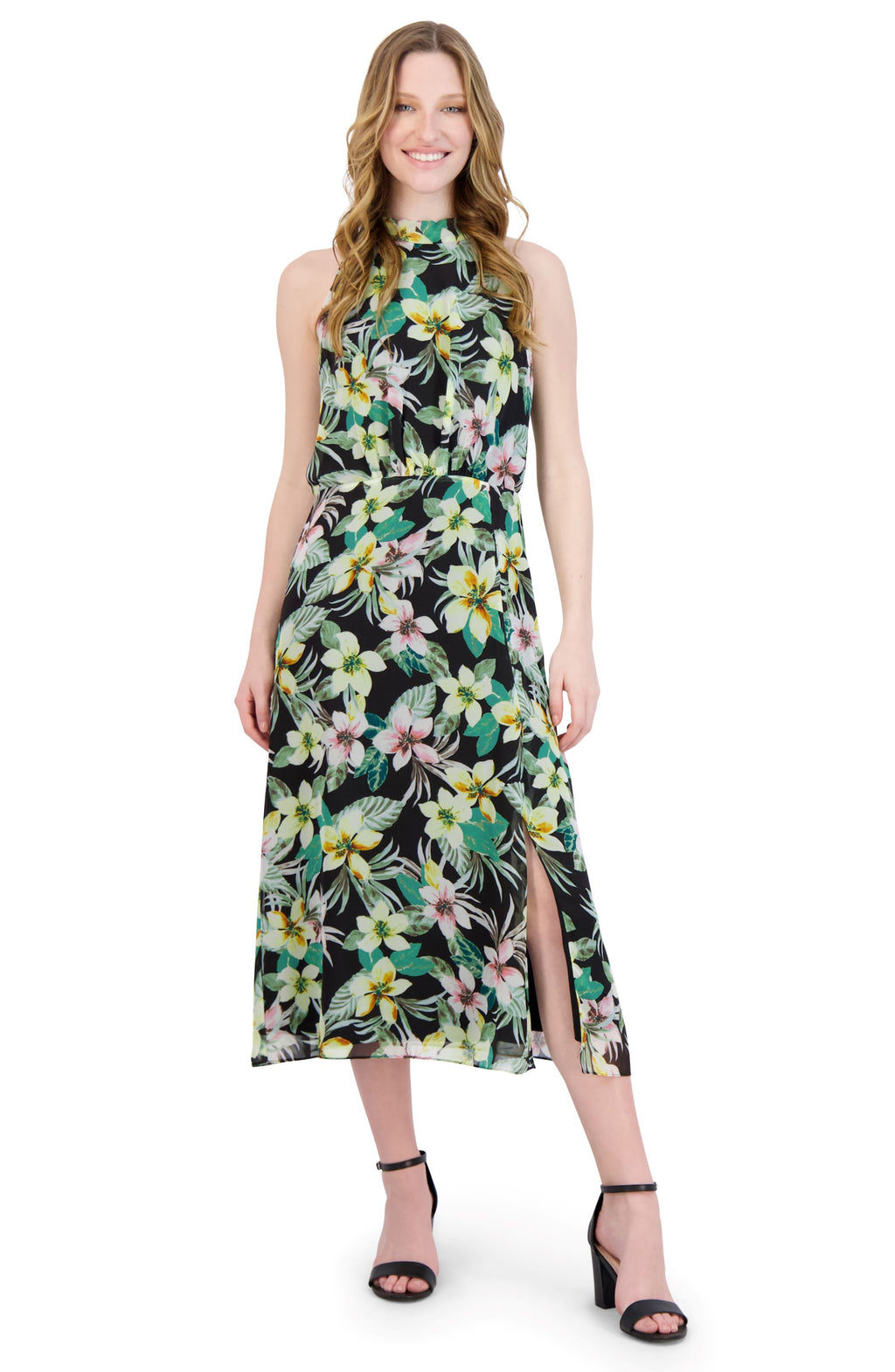 HALTER NECK TIE DROP WAIST MIDI – JULIA JORDAN